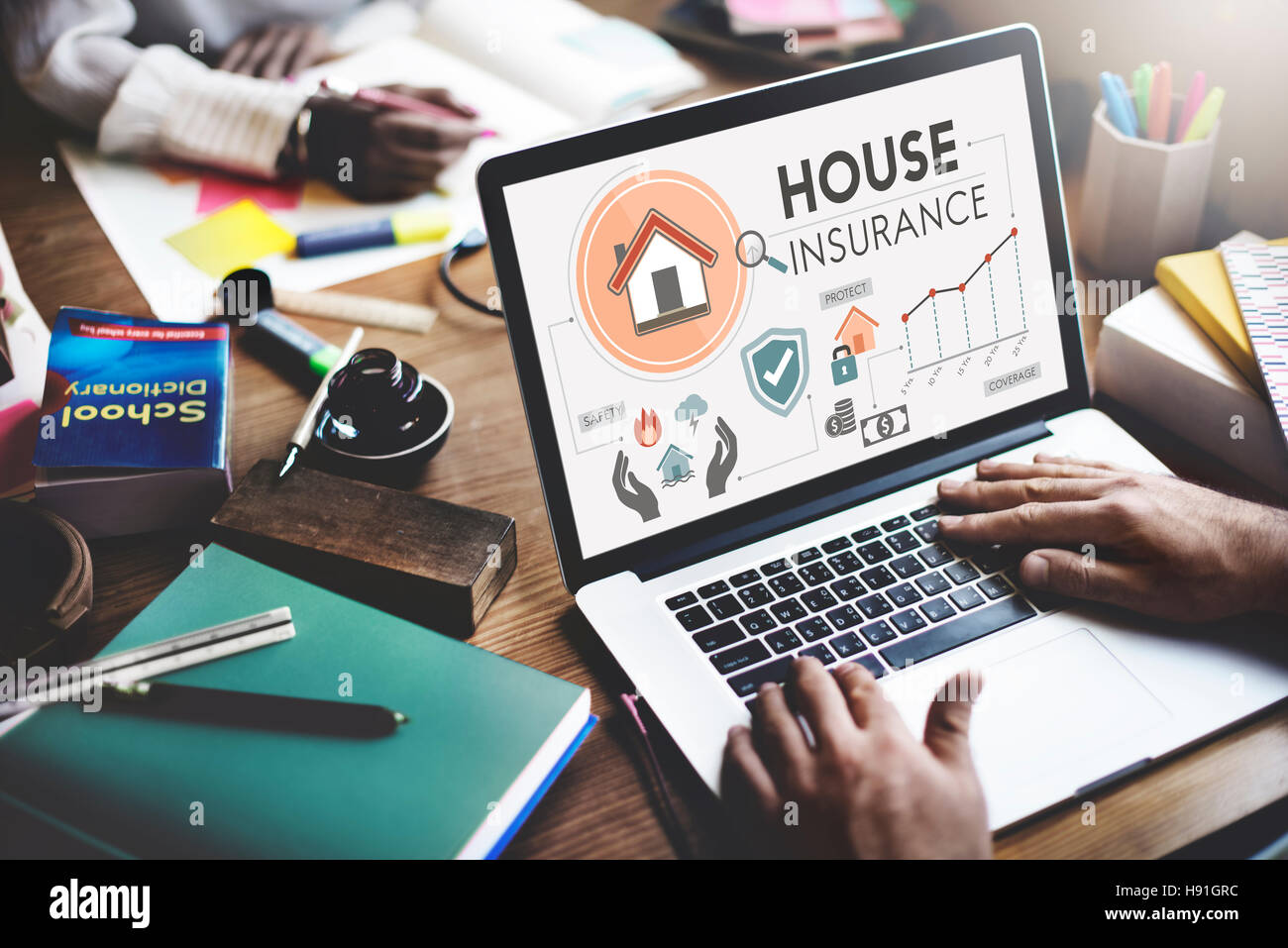 House Insurance Security Property Protection Concept Stock Photo - Alamy