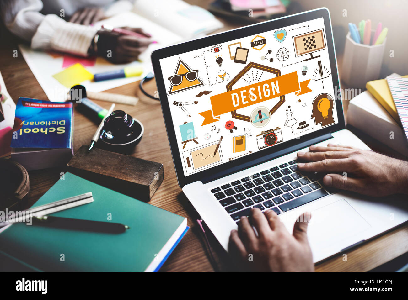Design Creative Ideas Model Planning Sketch Concept Stock Photo - Alamy