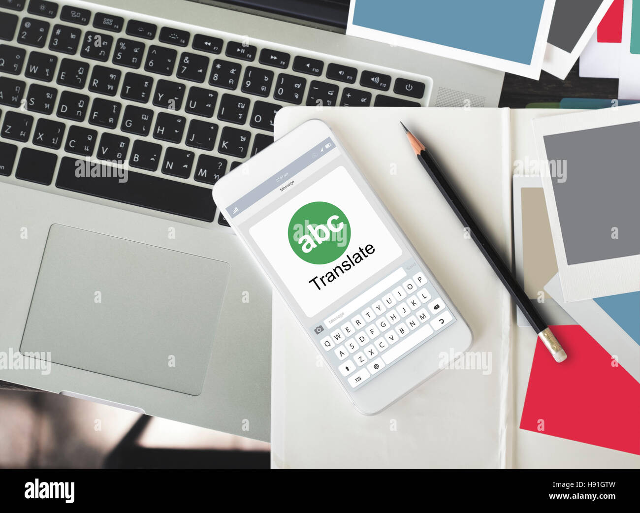 Digital Translate Application Online Concept Stock Photo - Alamy