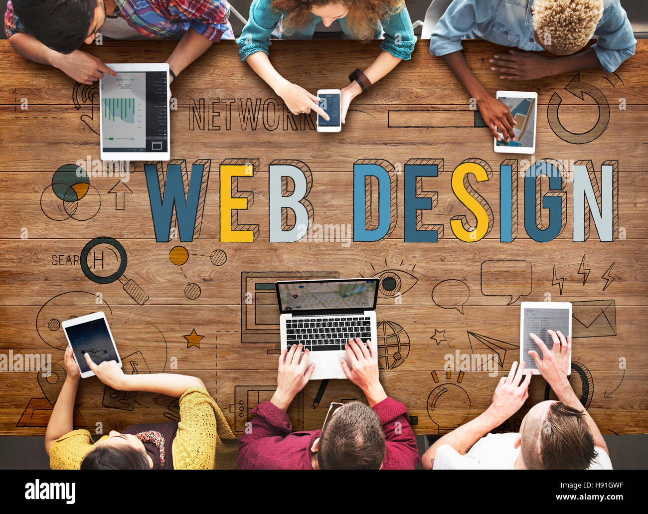 Web Design Technology Browsing Programming Concept Stock Photo - Alamy