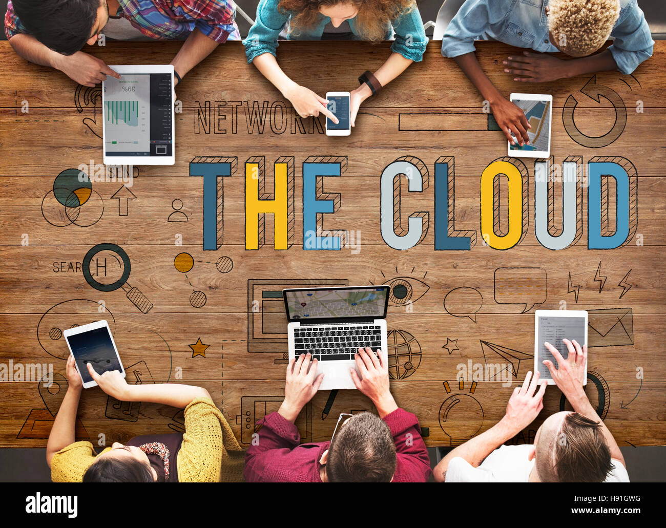 The Cloud Networking Connection Data Concept Stock Photo - Alamy