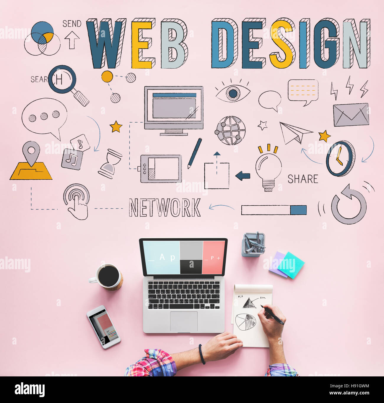 Web Design Technology Browsing Programming Concept Stock Photo - Alamy