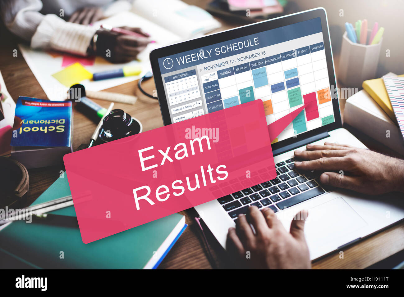 Exam Results Schedule Reminder Report Concept Stock Photo - Alamy