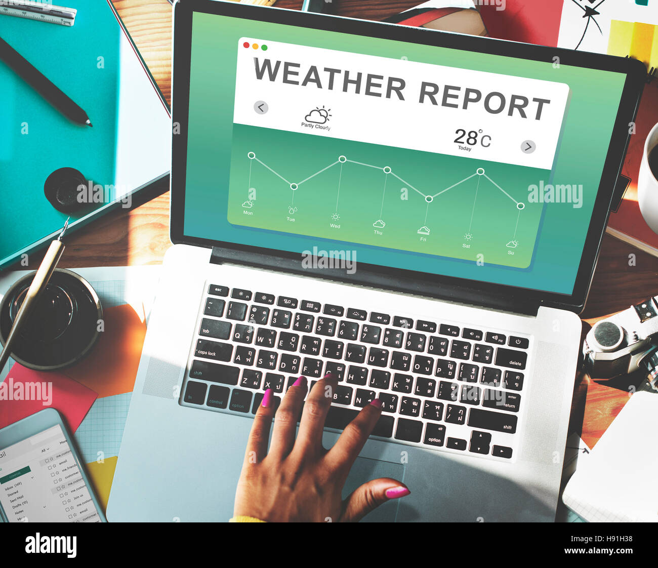 Weather report studio hi-res stock photography and images - Alamy