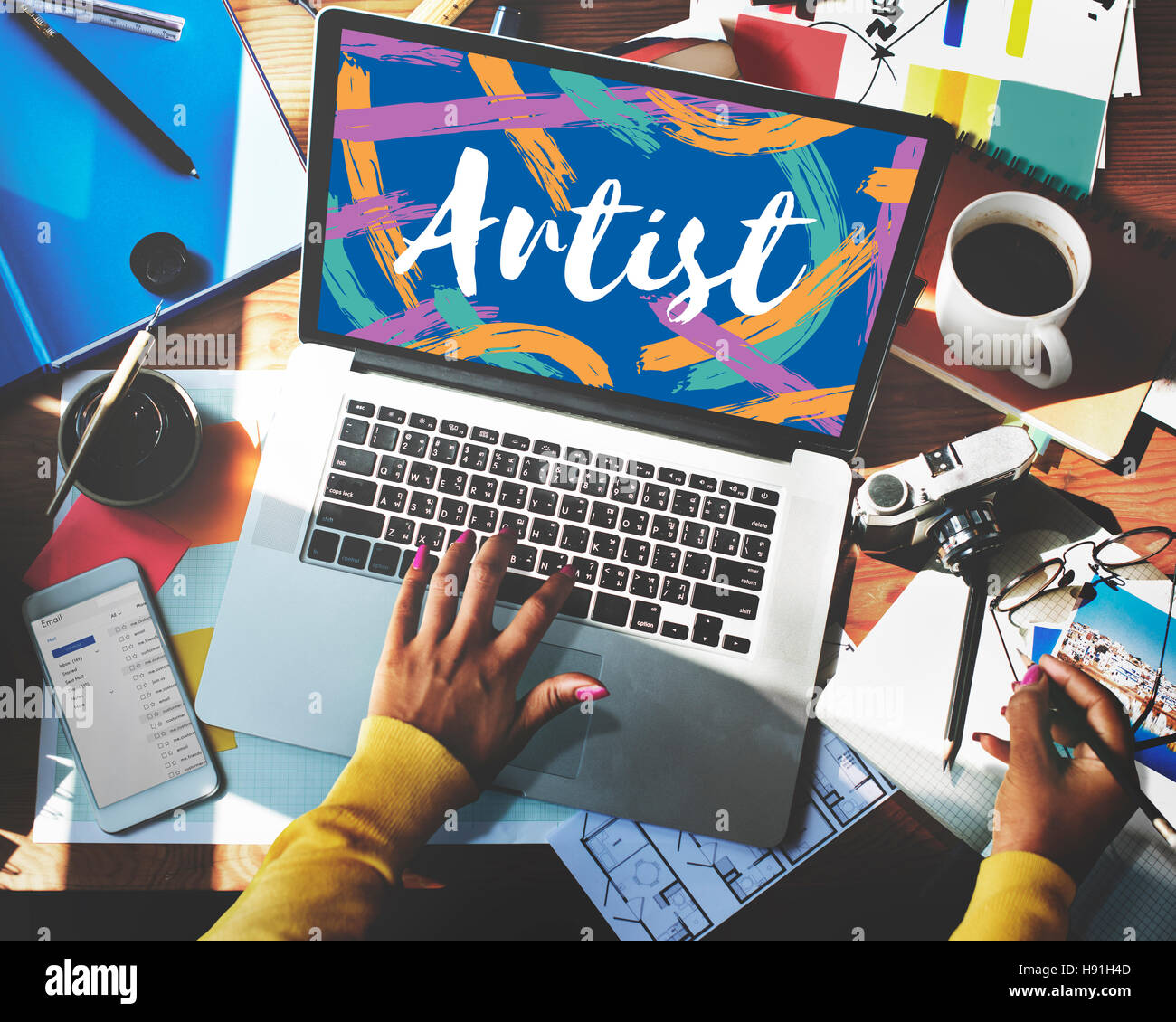 Artist Ideas Creative Imagine Word Concept Stock Photo - Alamy