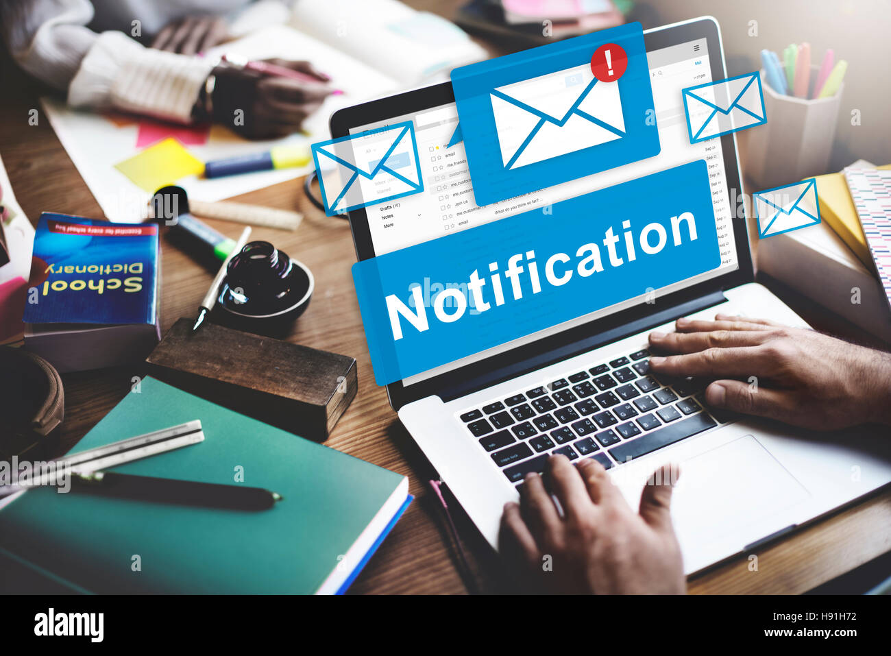 Notification Alert Digital Icon Internet Network Concept Stock Photo ...