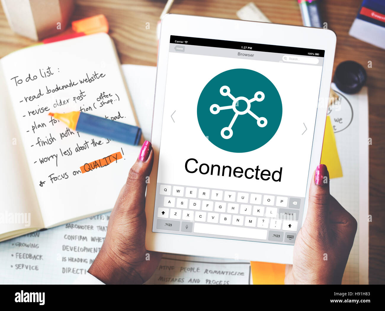 Digital Online Connection Symbol Concept Stock Photo - Alamy