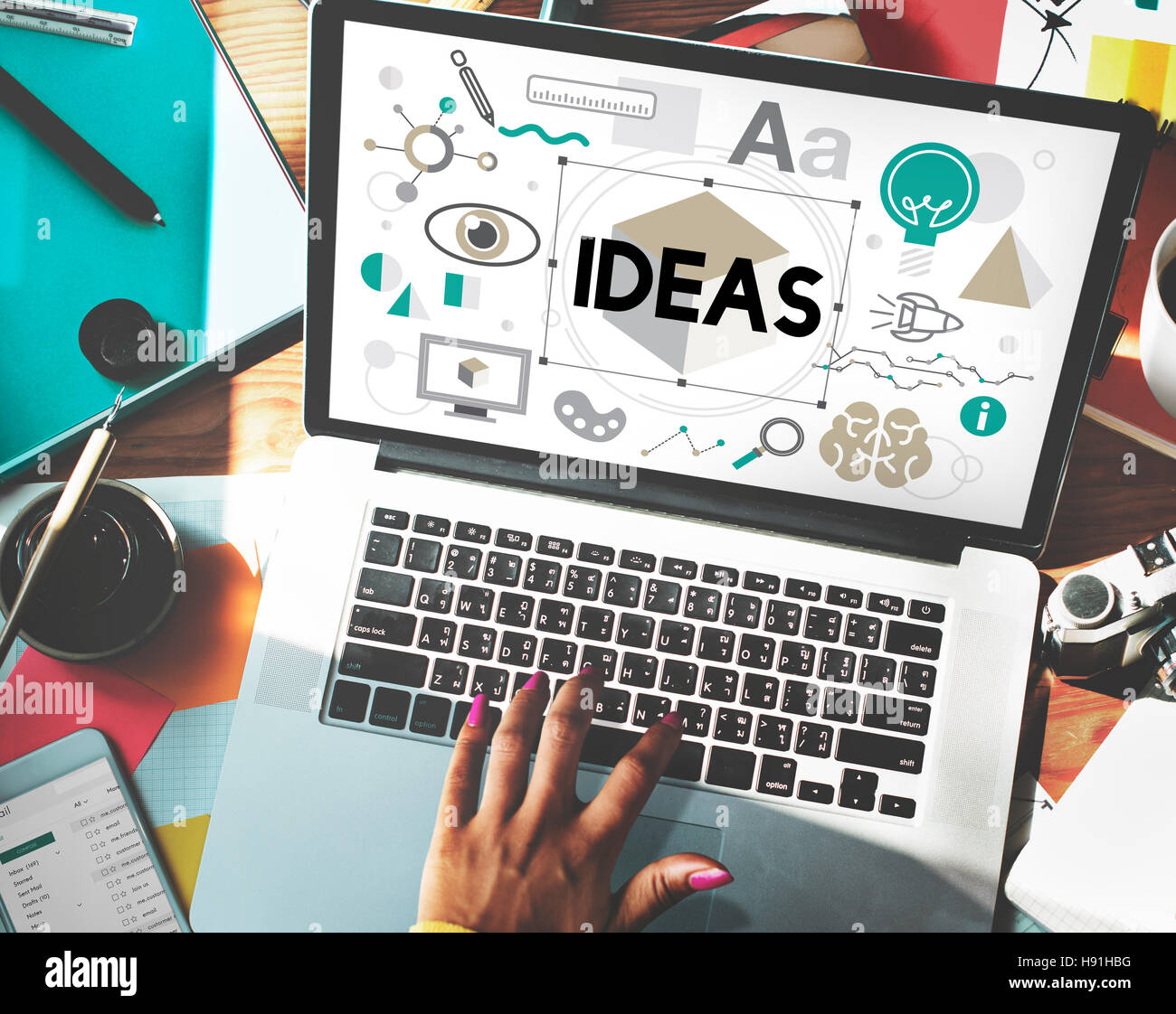 Ideas Innovation Graphic Inspiration Artistic Concept Stock Photo - Alamy