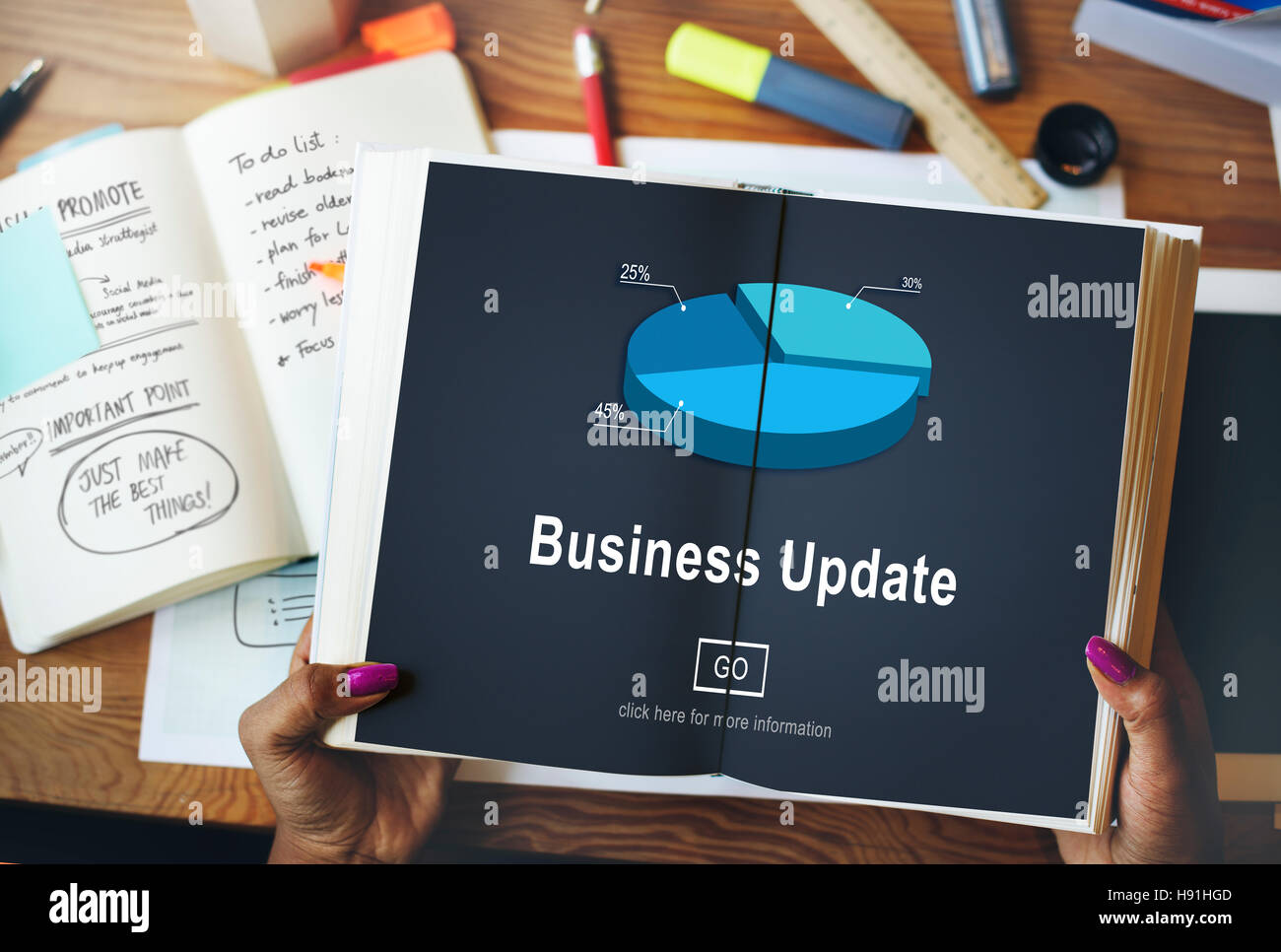 Business Update Graph Chart Graphics Concept Stock Photo - Alamy