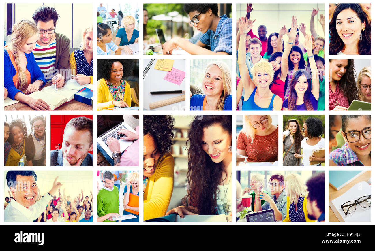 Diversity collage students hi-res stock photography and images - Alamy