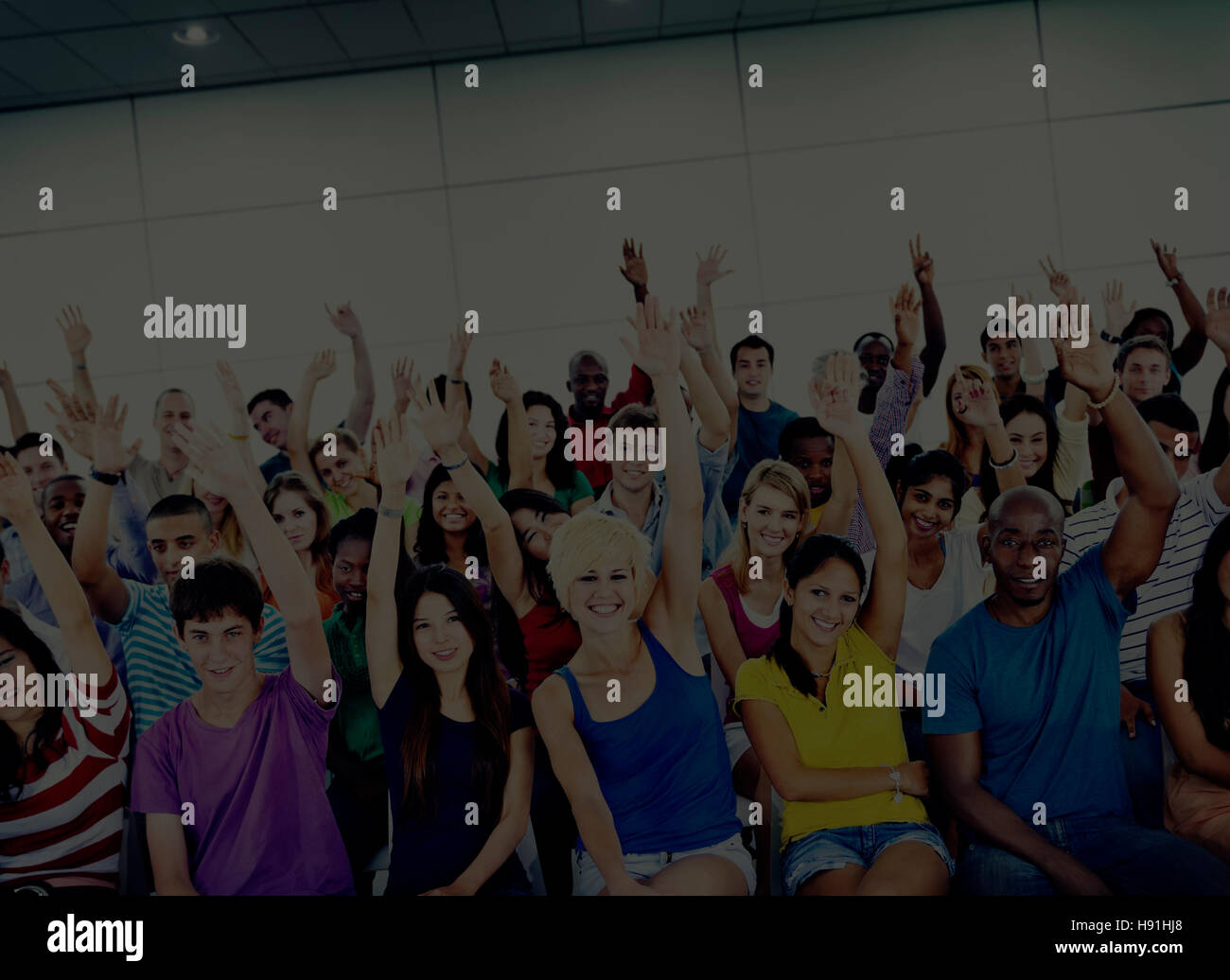 Group People Crowd Cooperation Suggestion Volunteer Concept Stock Photo ...