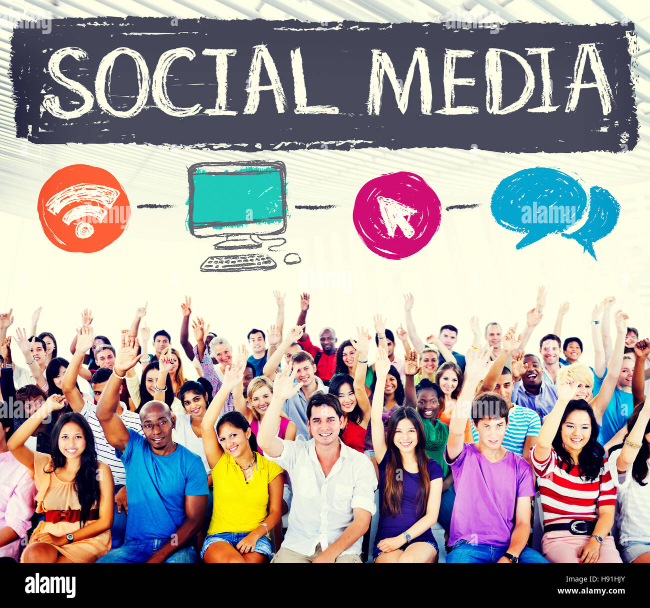 Social Media Social Networking Technology Connection Concept Stock ...