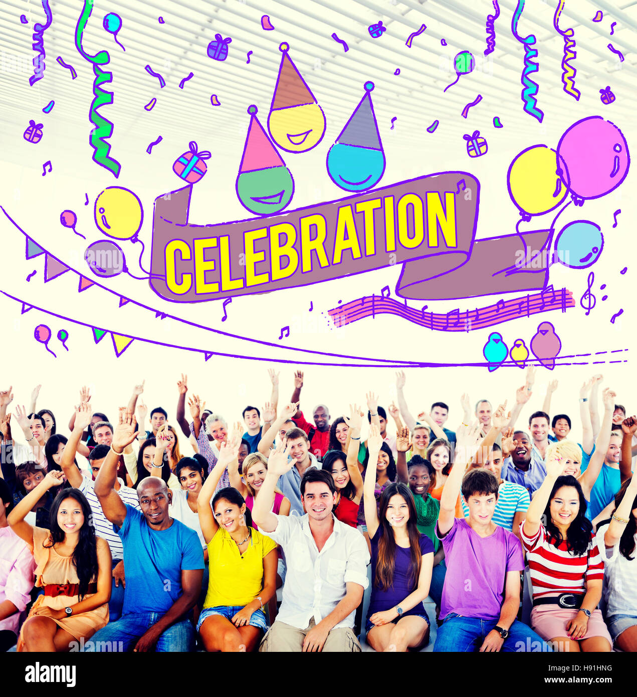 Celebration Celebrate Anniversary Event Social Concept Stock Photo - Alamy