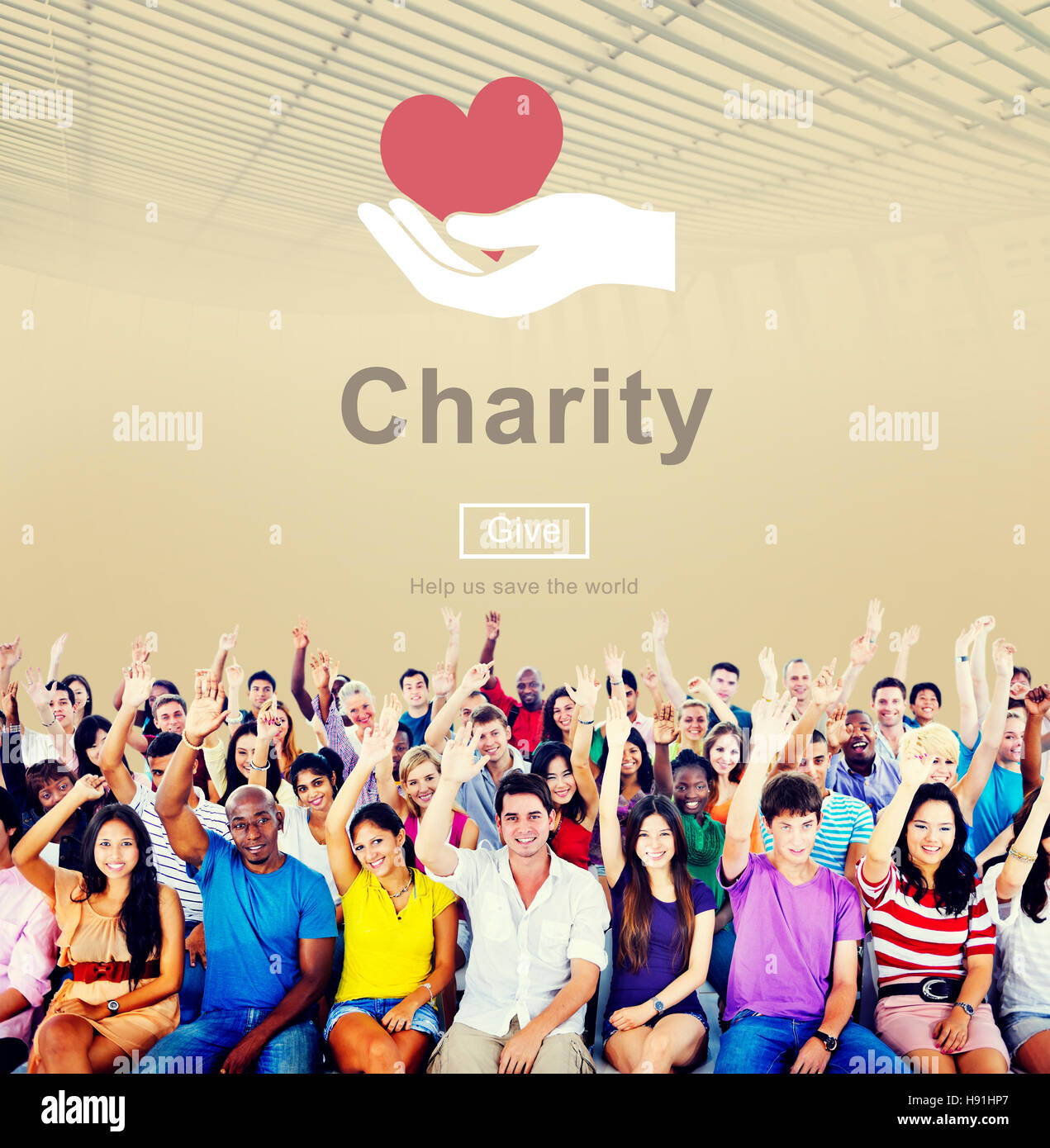 Charity Volunteer Donate Hand Symbol Concept Stock Photo - Alamy