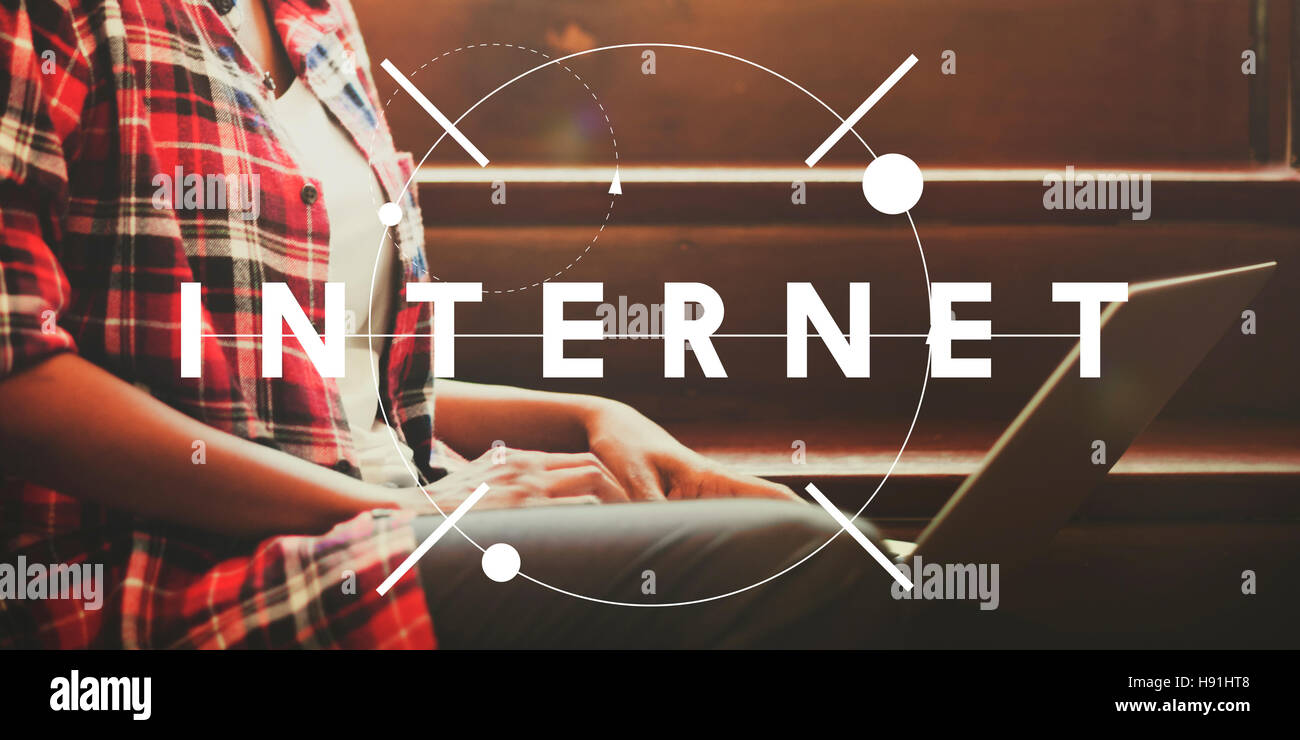 Internet Online Web Connection Word Concept Stock Photo - Alamy