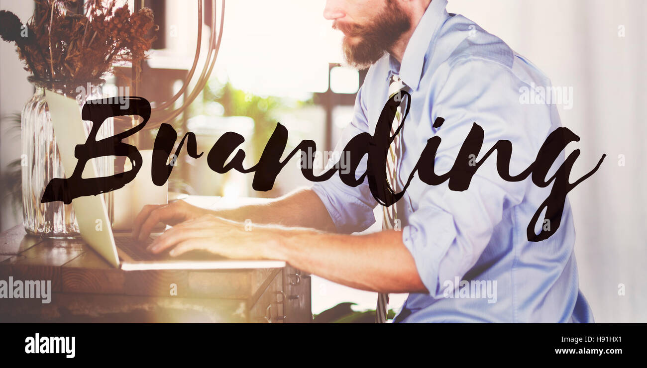 Branding Marketing Trademark Label Concept Stock Photo - Alamy