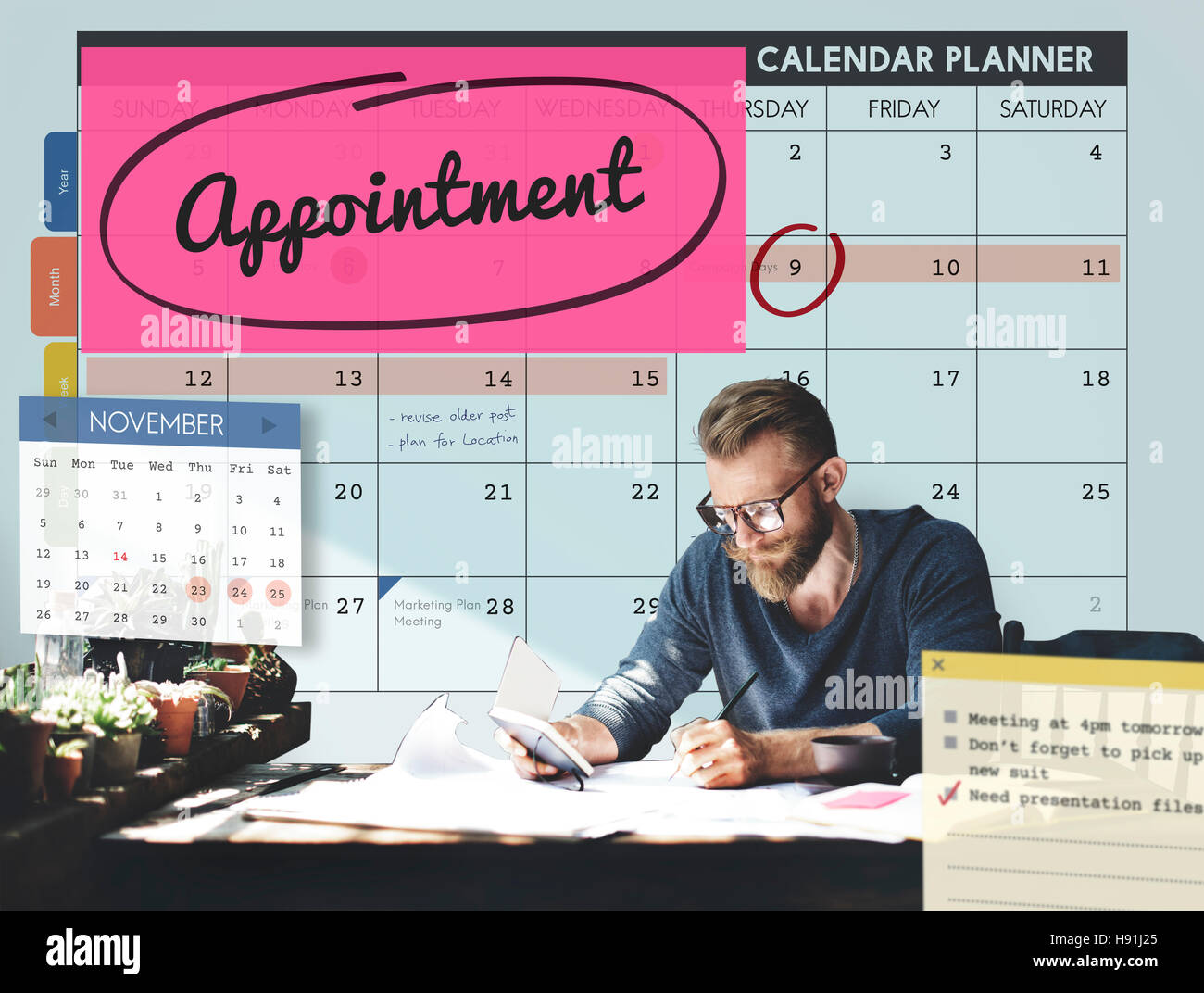 Appointment Planner Schedule Planning To Do List Concept Stock Photo ...