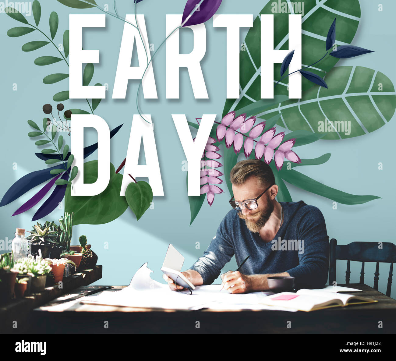 Eco Friendly Earth Day Green Environment Concept Stock Photo - Alamy