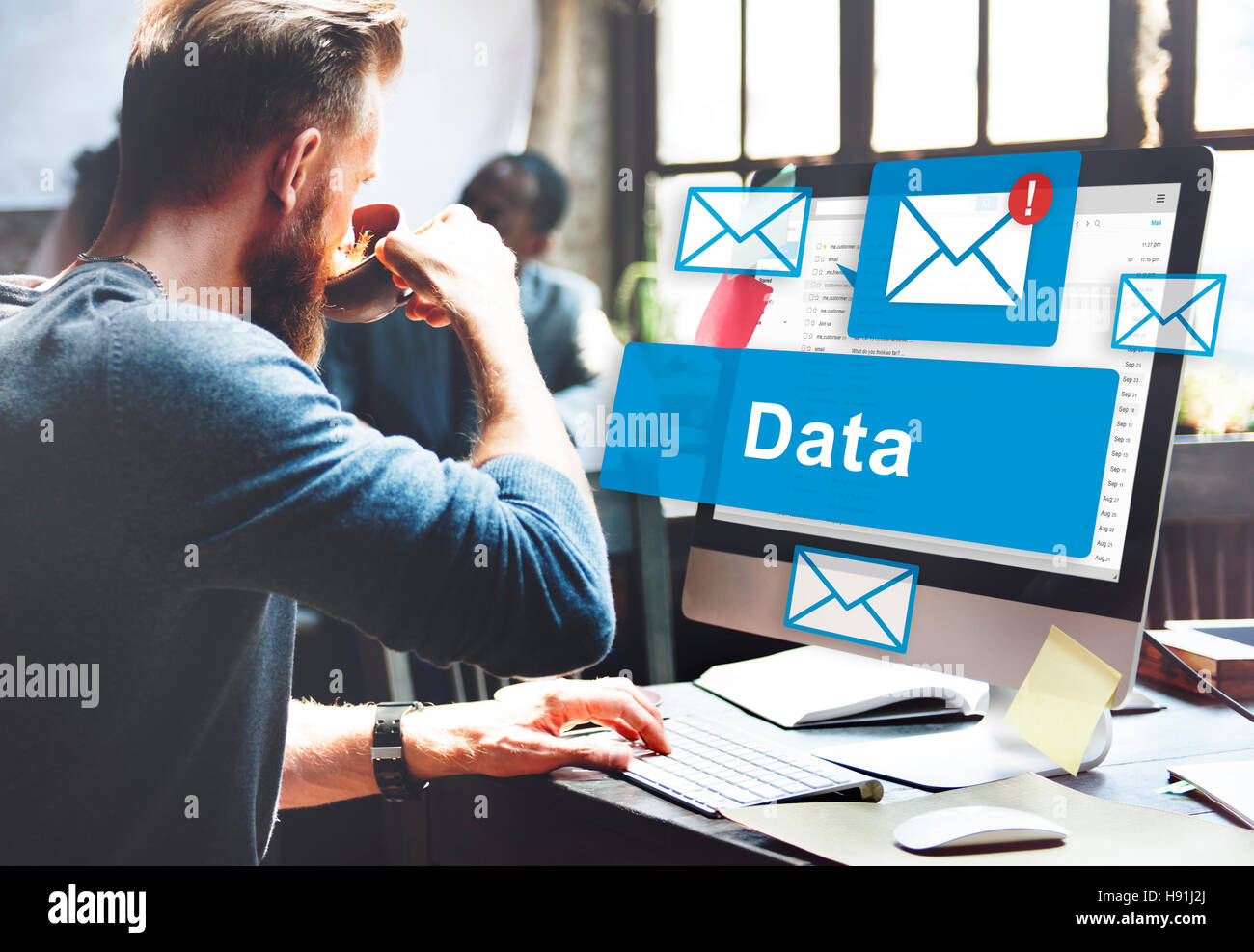 Data Information Email Connection Online Concept Stock Photo - Alamy