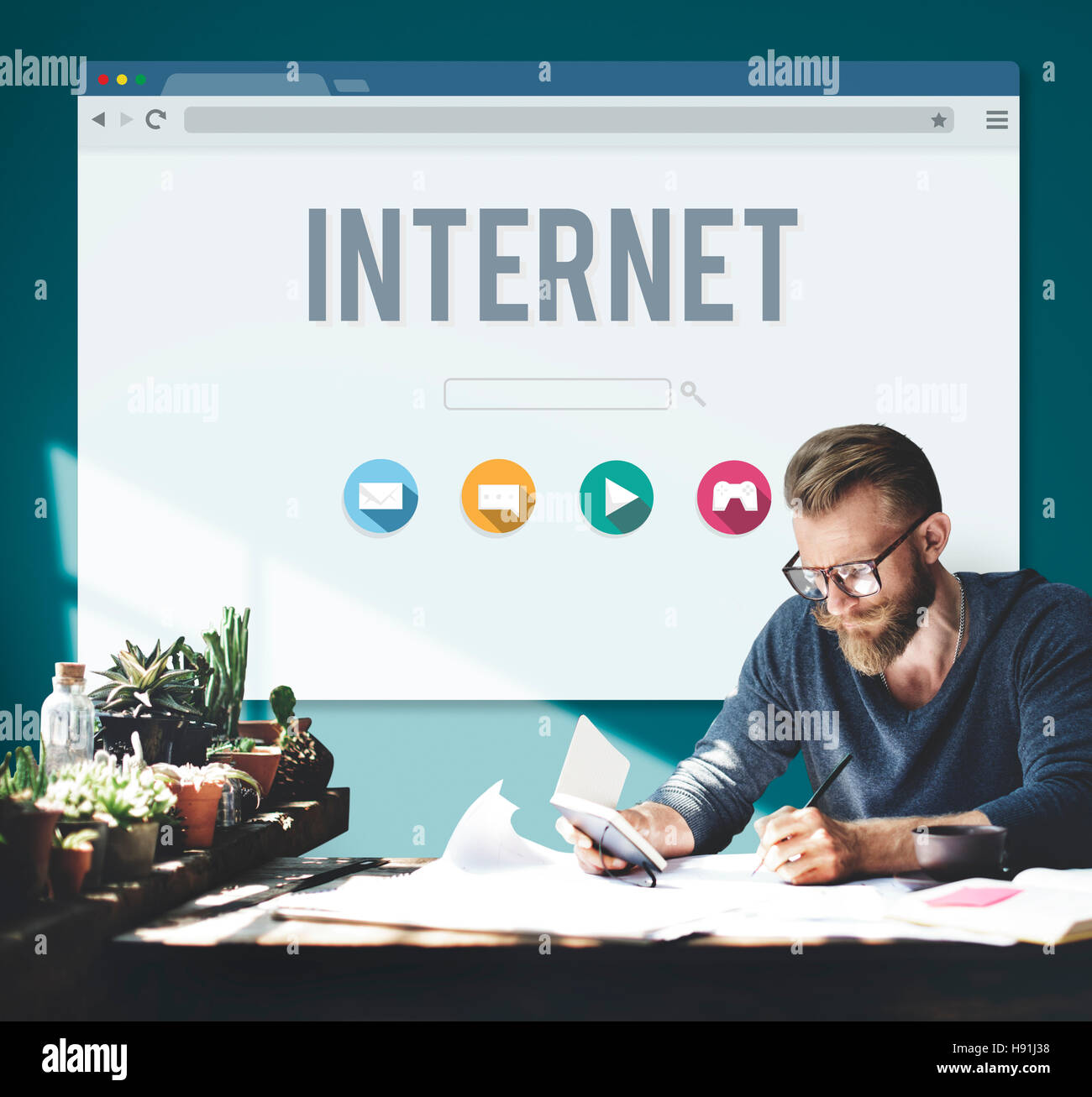 internet Computer Data Digital Networking Web Concept Stock Photo - Alamy