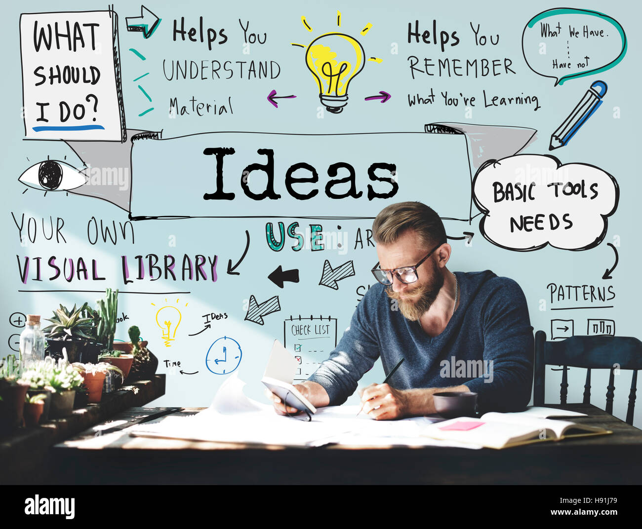 Ideas Design Mission Plan Proposal Strategy Vision Concept Stock Photo ...