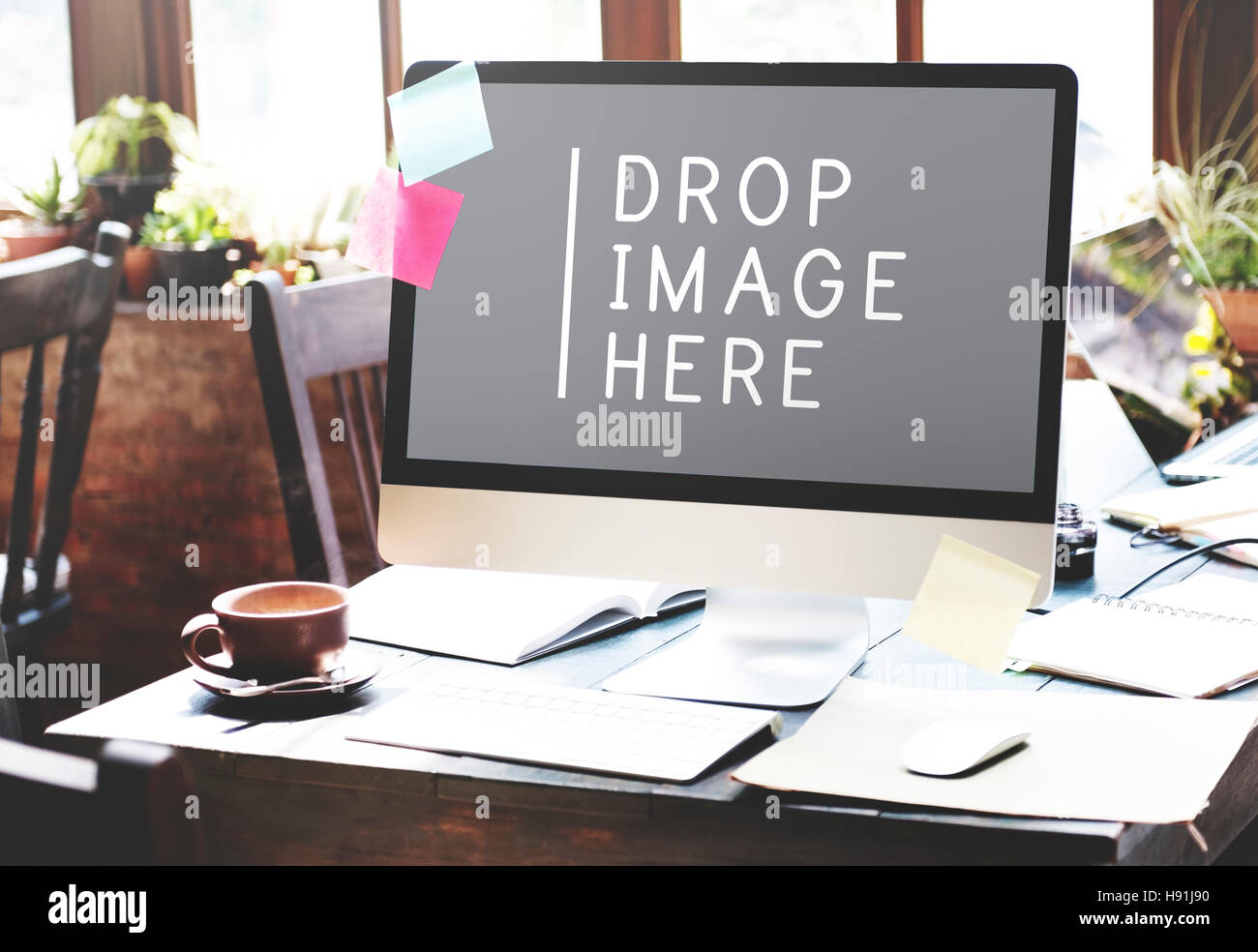 Computer Working Commercial Technology Copy Space Concept Stock Photo ...