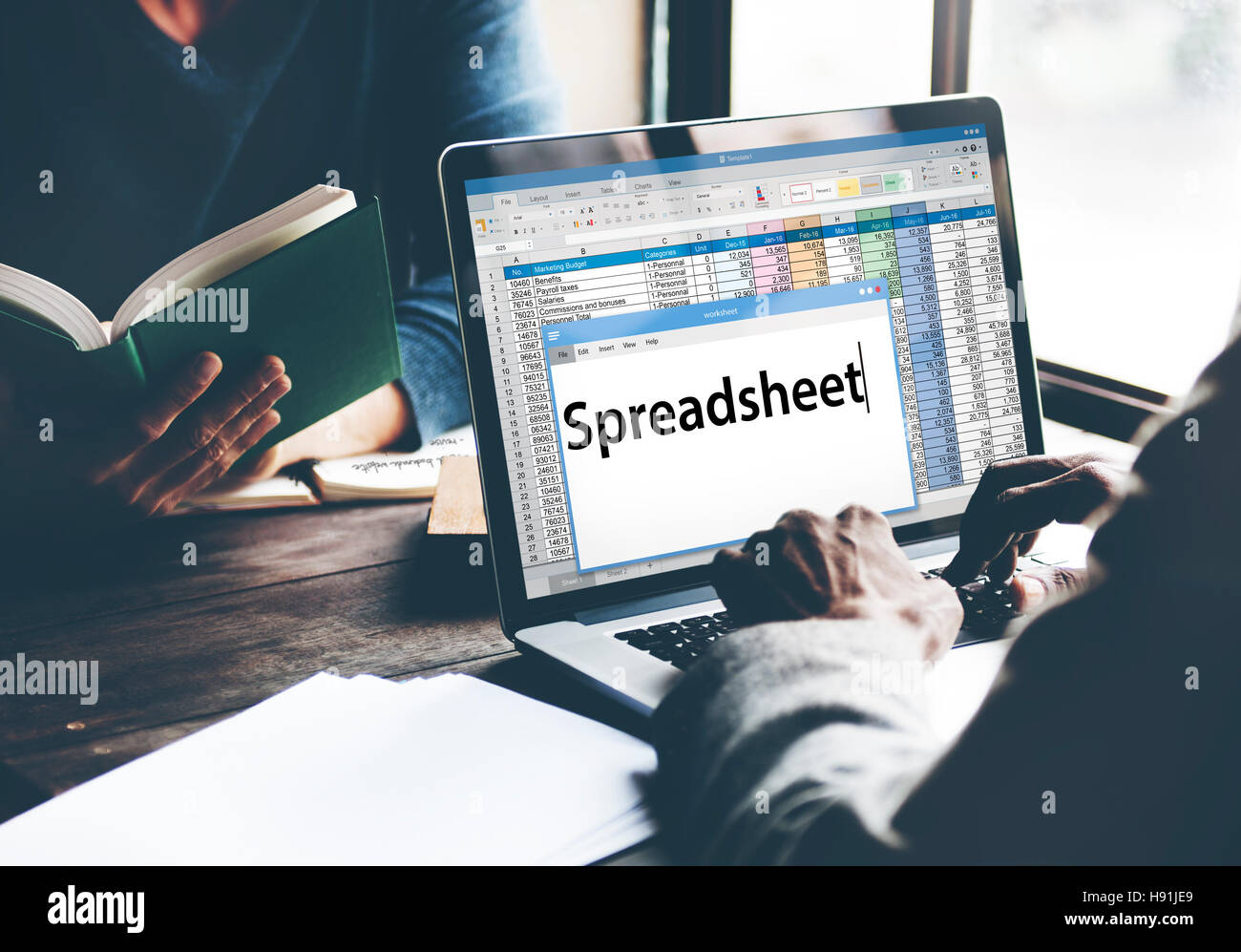 Spreadsheet Documents Data Analysis Worksheet Concept Stock Photo - Alamy