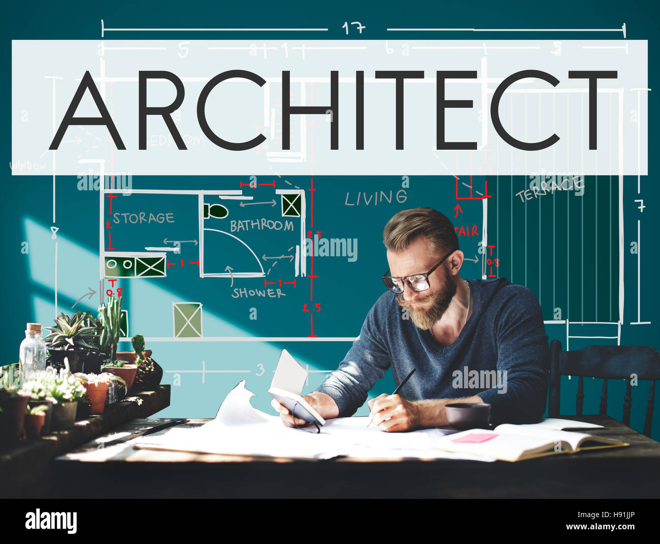 Architect Architecture Design Infrastructure Construction Concept Stock ...