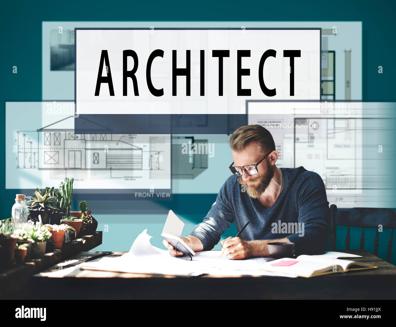Architect Architecture Housing Floor Plan Concept Stock Photo - Alamy