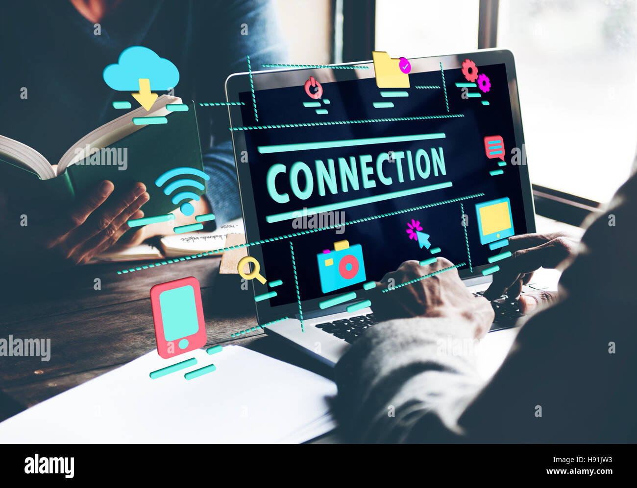 Connection Communication Link Digital Social Concept Stock Photo - Alamy