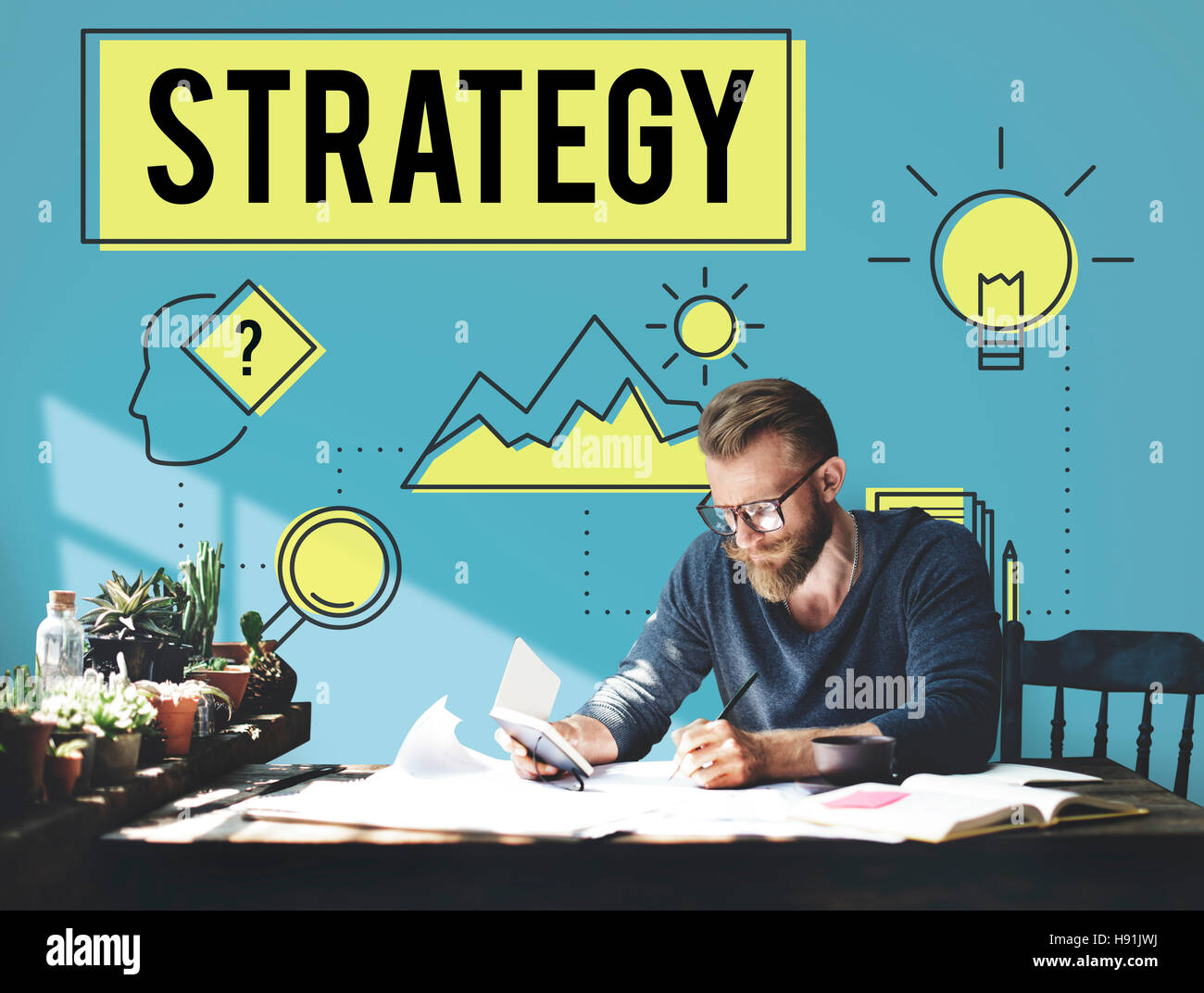 Strategy Innovation Solution Objective Idea Concept Stock Photo - Alamy