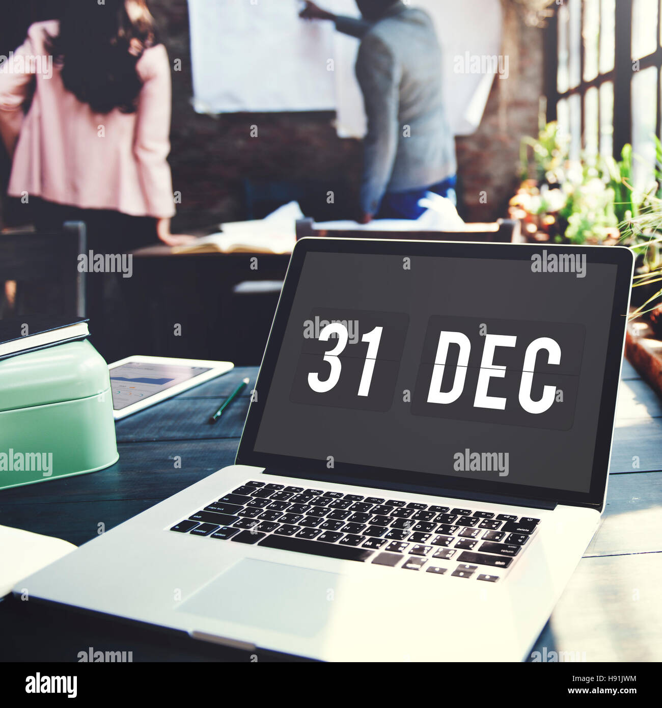 New Year Technology Date Graphic Concept Stock Photo - Alamy