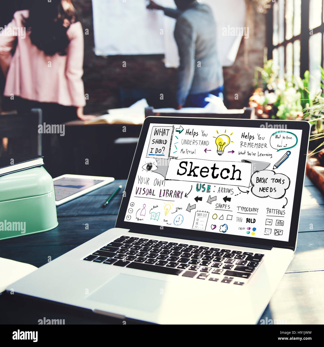 Sketch Notes Creative Drawing Design Graphic Concept Stock Photo - Alamy