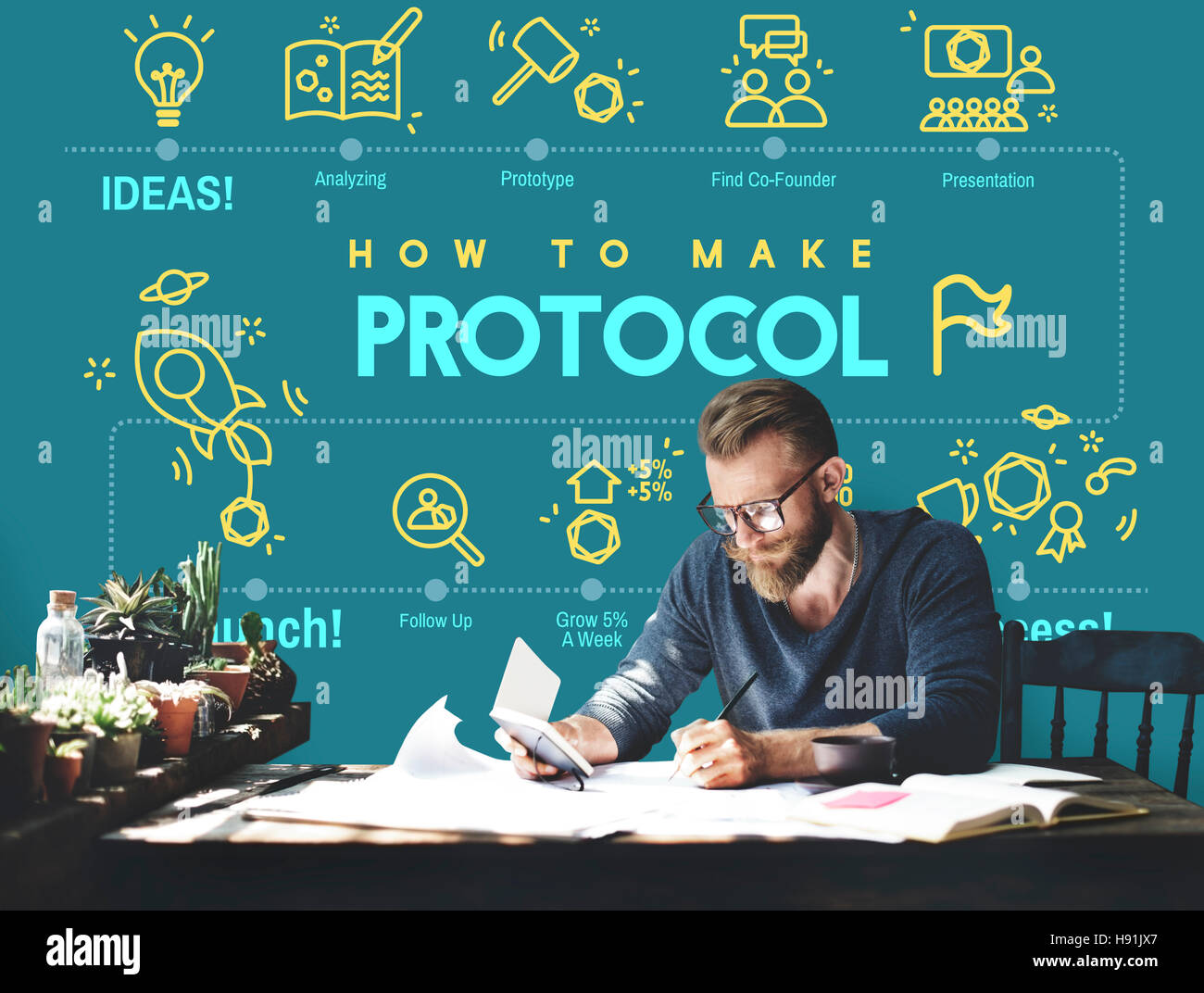Protocol Networking Data Proper Protection Safety Concept Stock Photo ...