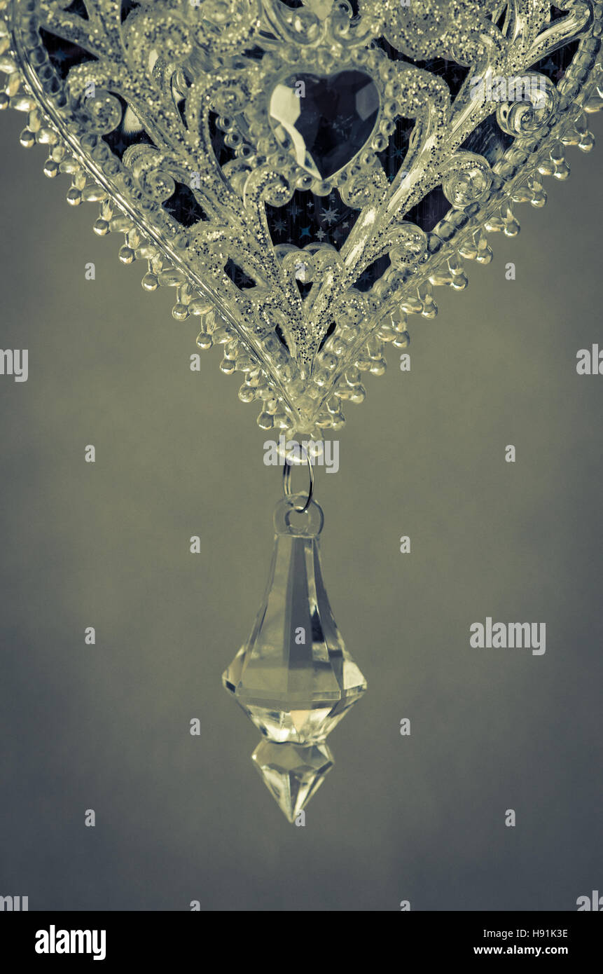 transparent crystal decoration blue color Stock Photo - Alamy