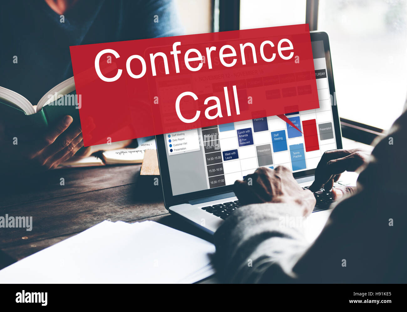 Conference Call Boardroom Brainstorming Team Concept Stock Photo - Alamy