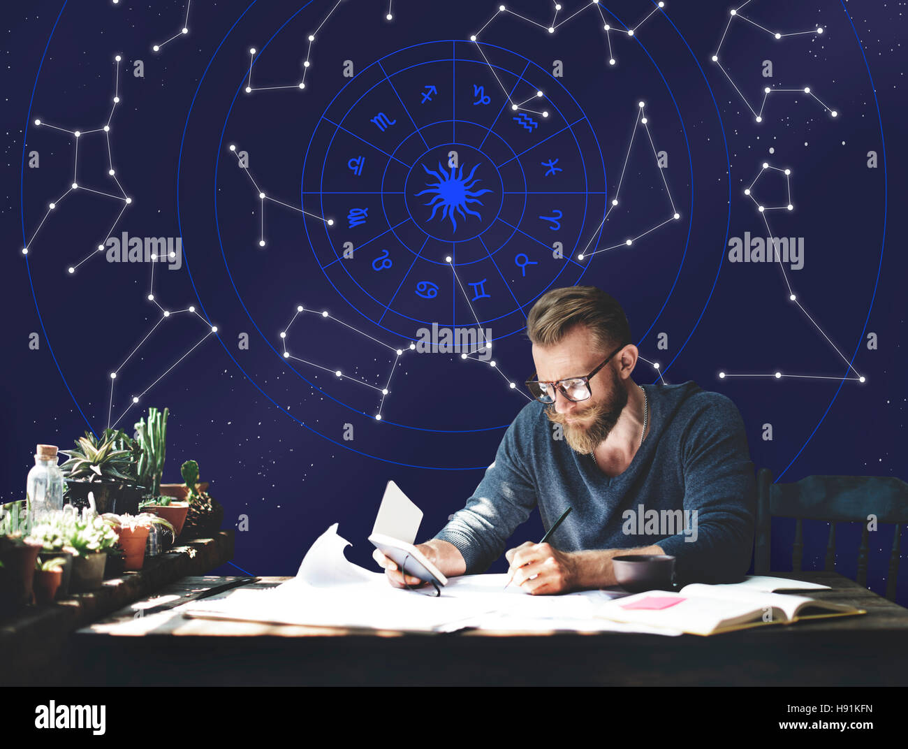 Astrology Horoscope Stars Zodiac Signs Stock Photo - Alamy