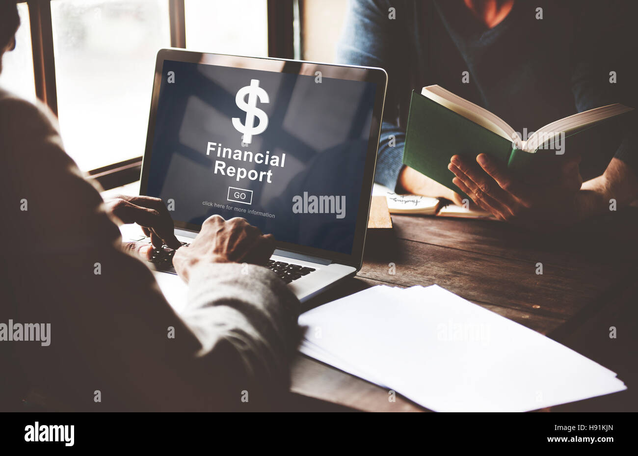 Financial Report Dollar Sign Go Concept Stock Photo - Alamy