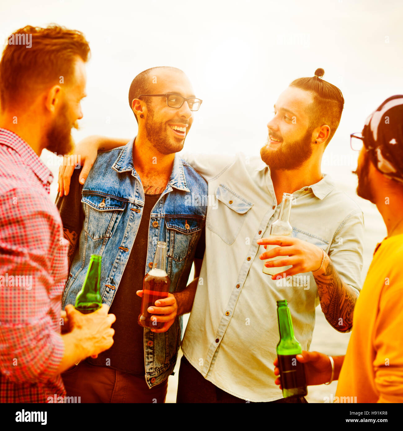 Celebration Cheers Hipster Drinking Together Friends Concept Stock ...