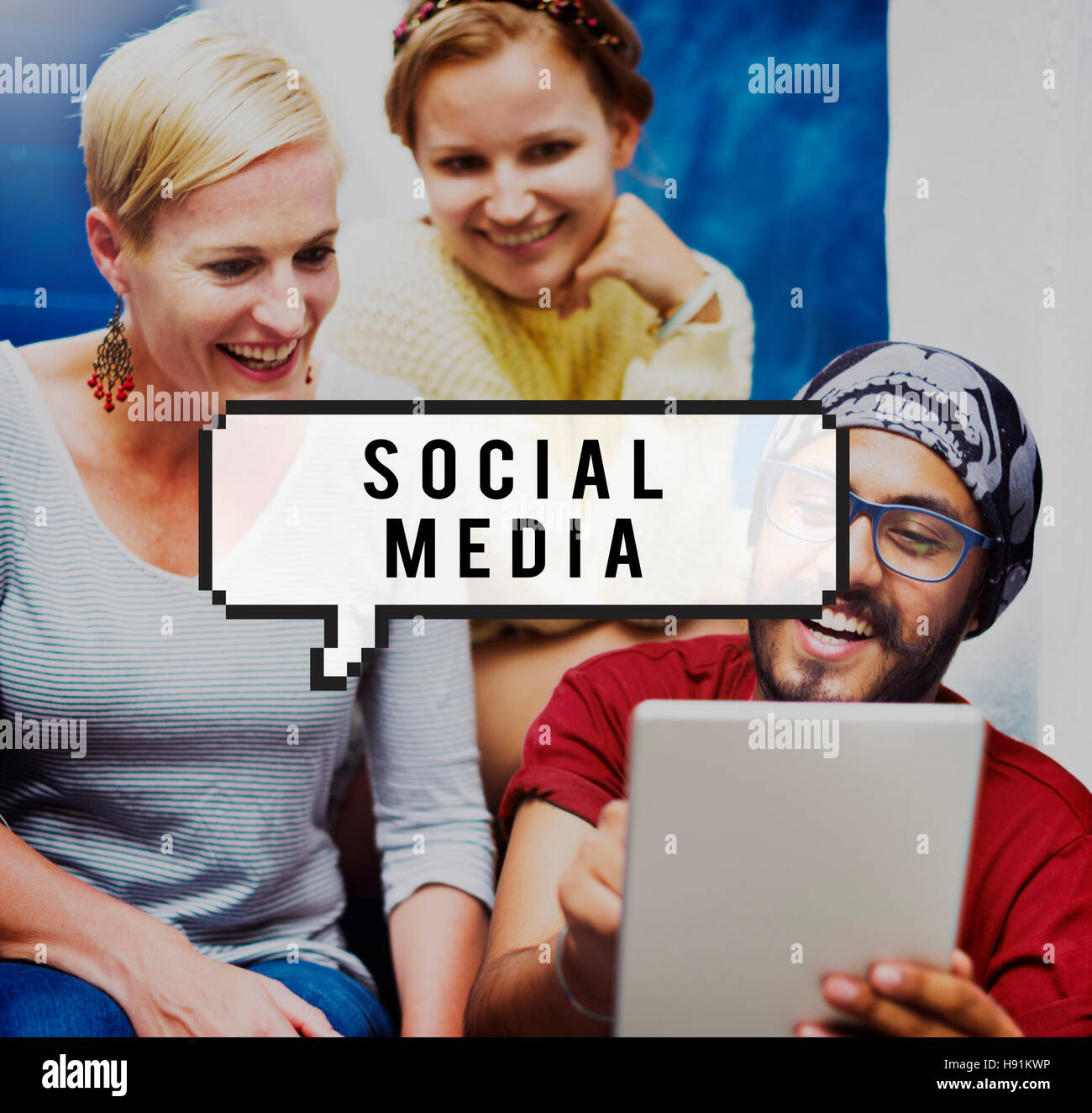 Social Media Network Socialize Communication Concept Stock Photo - Alamy