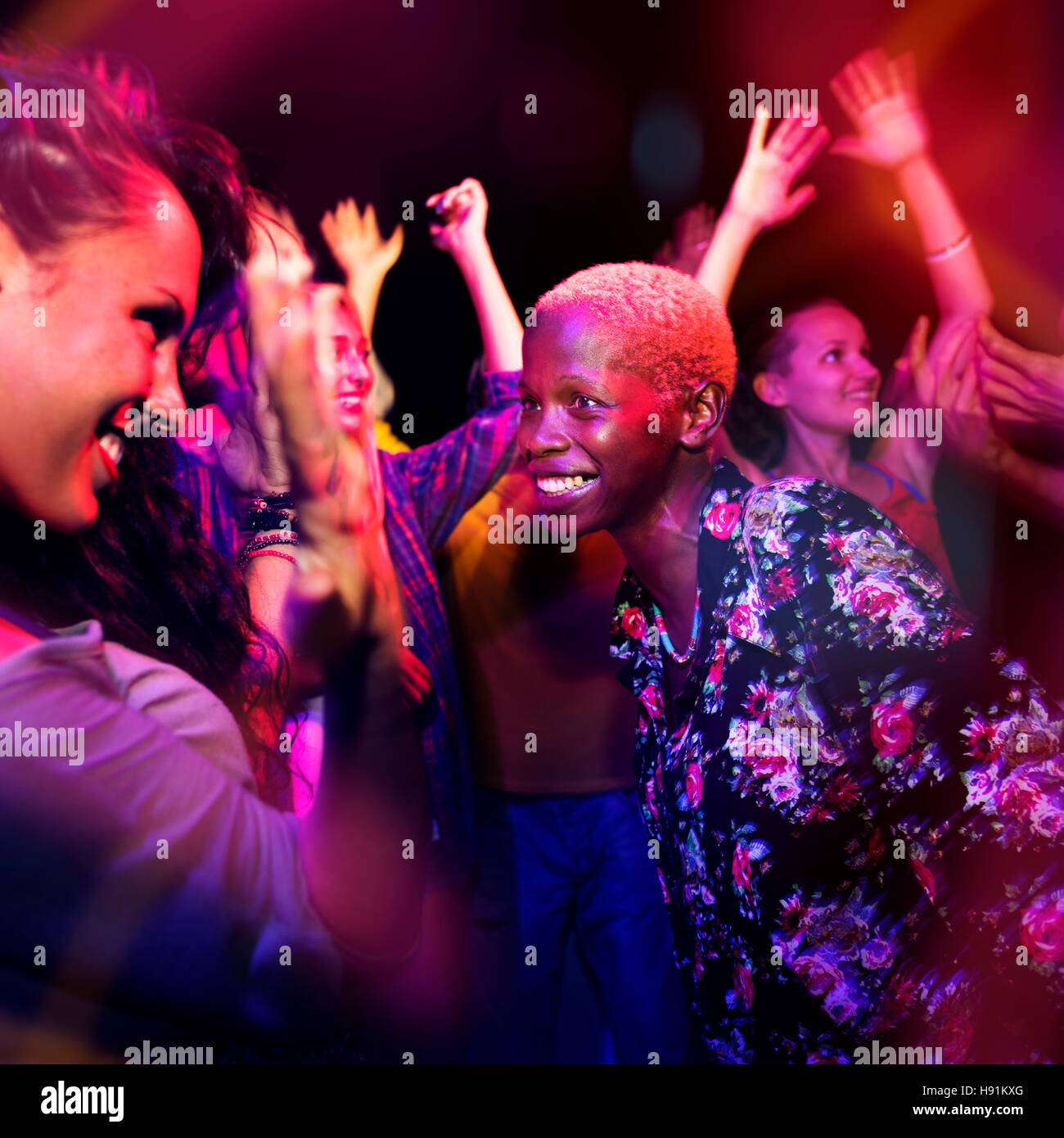 Diverse Ethnic Friendship Party Leisure Happiness Concept Stock Photo ...