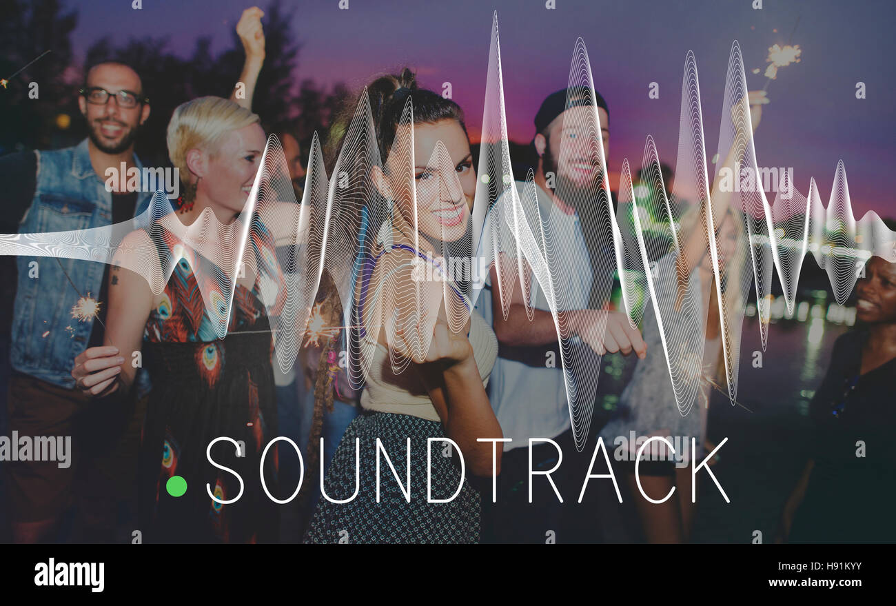 Soundtrack Audio Background Balance Media Concept Stock Photo - Alamy