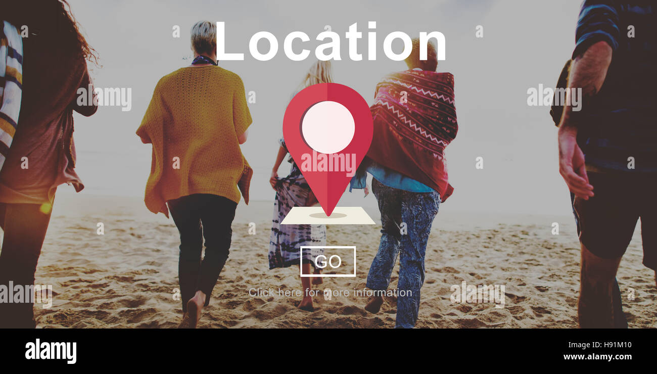 Location Destination map Navigation Place Route Concept Stock Photo - Alamy