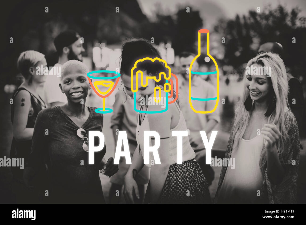 Tropical night party hi-res stock photography and images - Alamy