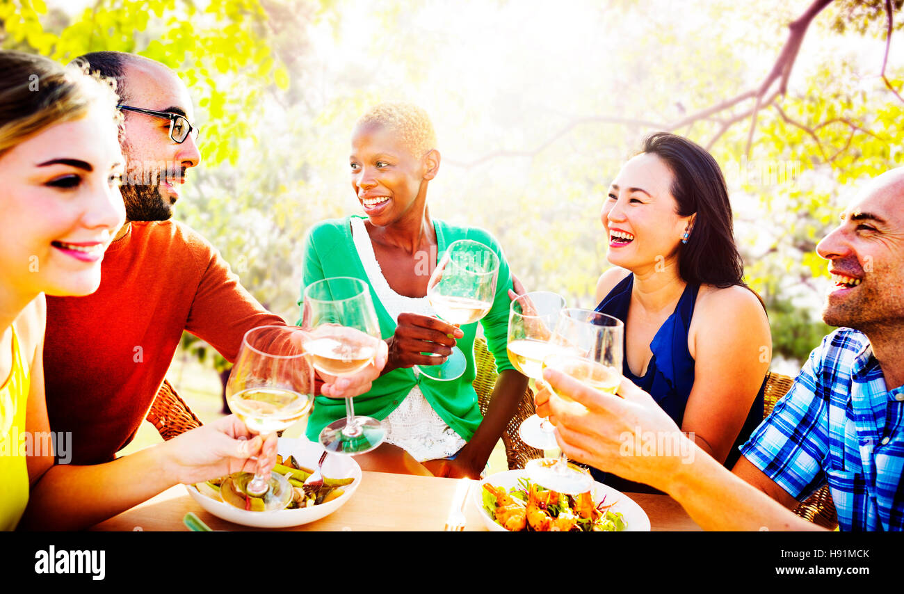 Friends Friendship Outdoor Chilling Togetherness Concept Stock Photo ...