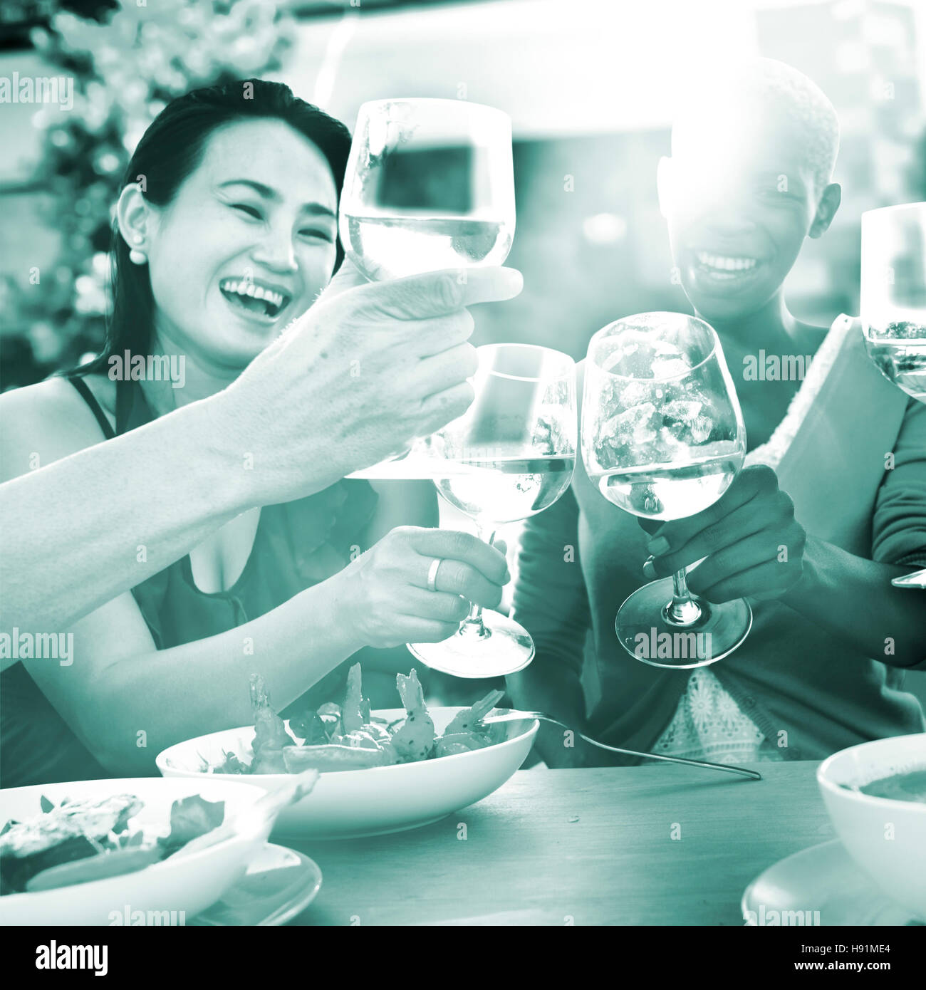 Diverse People Friends Hanging Out Drinking Concept Stock Photo - Alamy