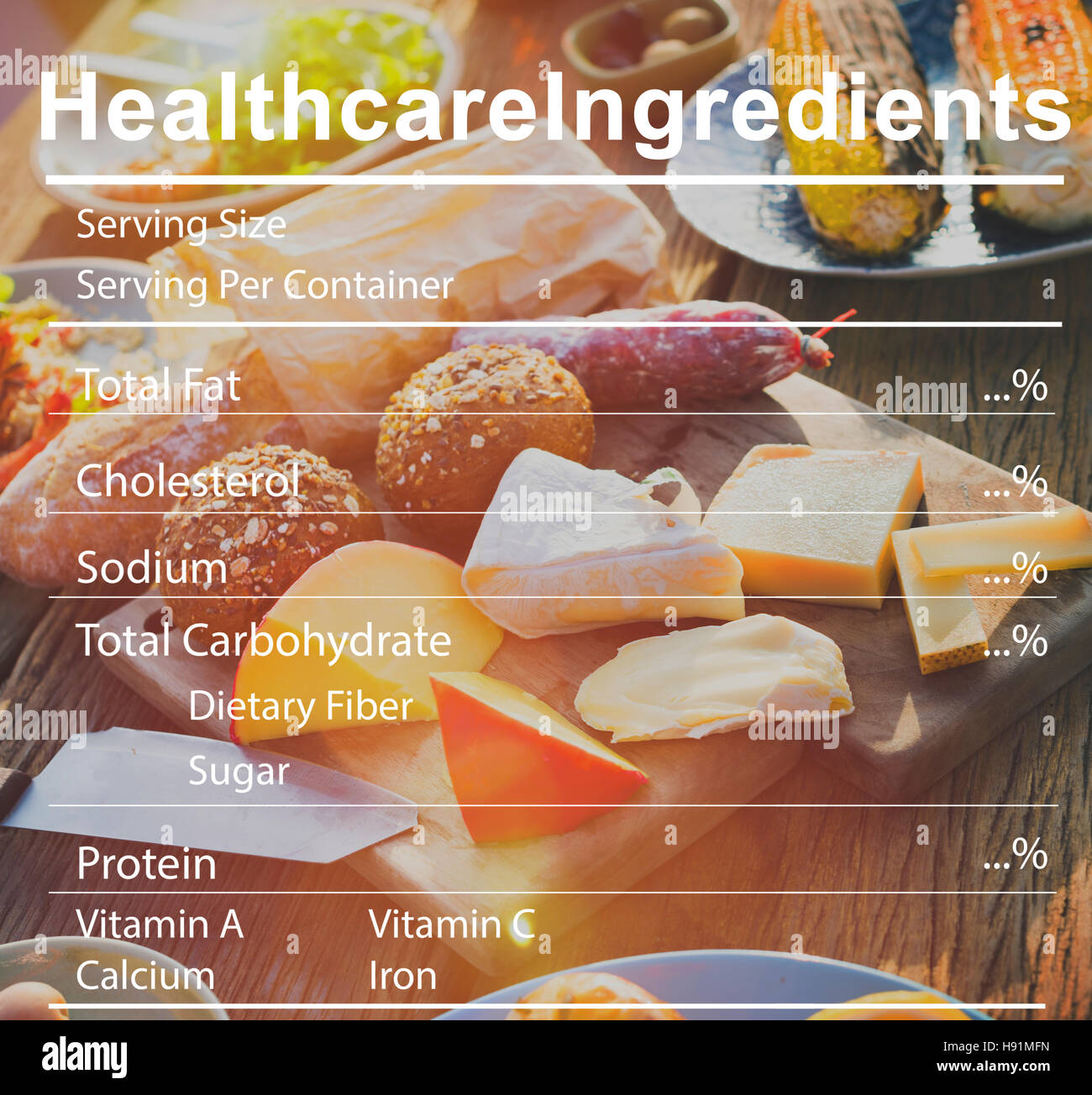 Healthcare Ingredients Welness Welbeing Nutrition Concept Stock Photo ...