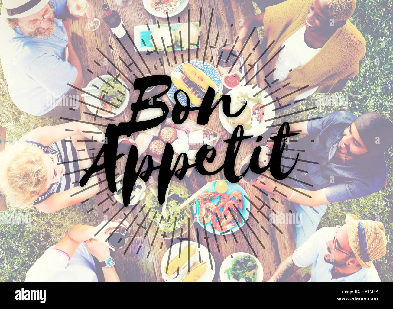 Bon Appetit Food Delicious Meal Concept Stock Photo - Alamy