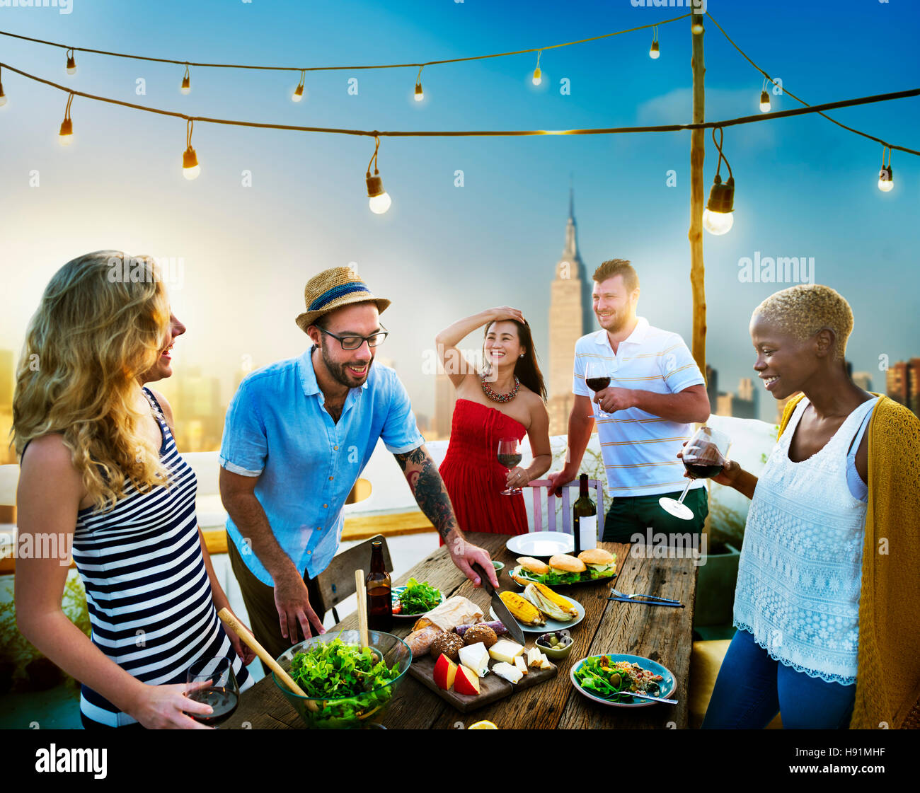 Rooftop veranda hi-res stock photography and images - Alamy