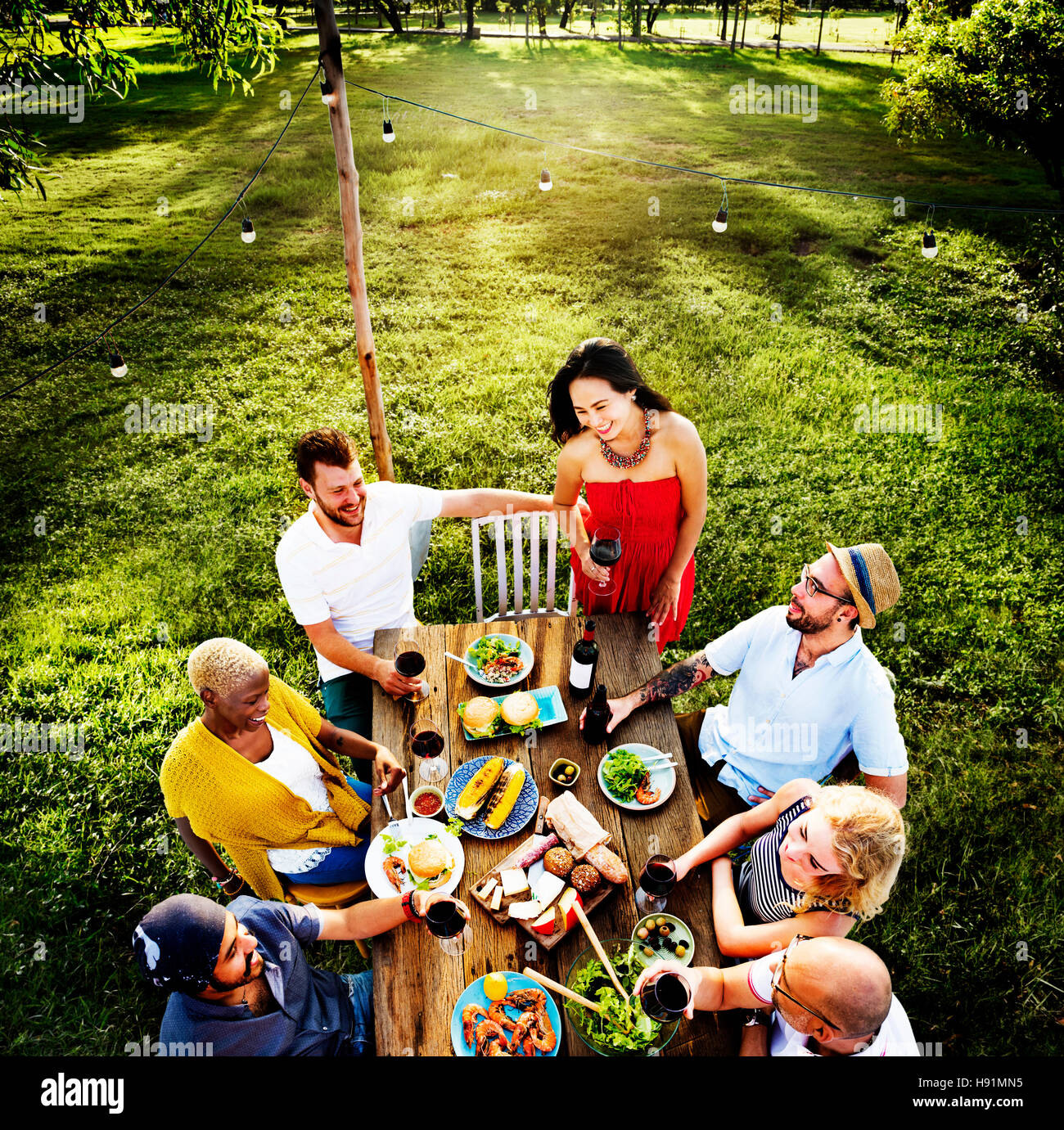 Friends Celebration Cheers Happiness Bonding Concept Stock Photo - Alamy